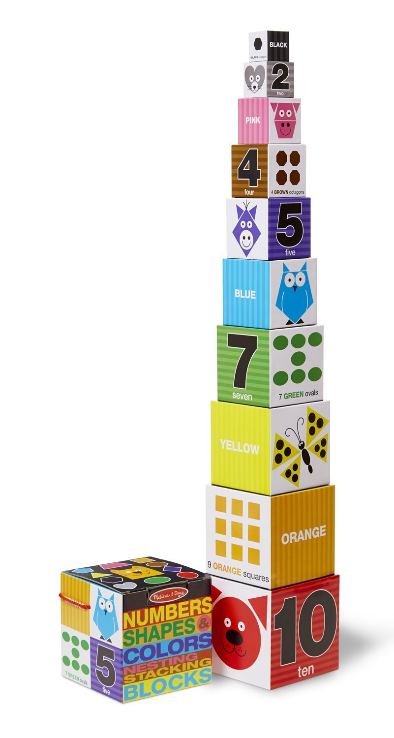 Nesting Blocks - Numbers, Shapes, Colors-DISC – Toyology Toys