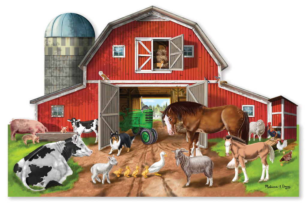 Busy Barn Shaped Floor Puzzle (32 pieces) – Toyology Toys